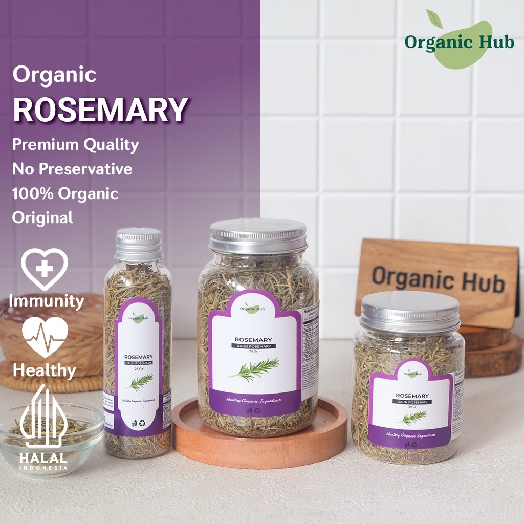 Jual Organic Hub Daun Rosemary Kering Bubuk Dried Rosemary | Shopee ...