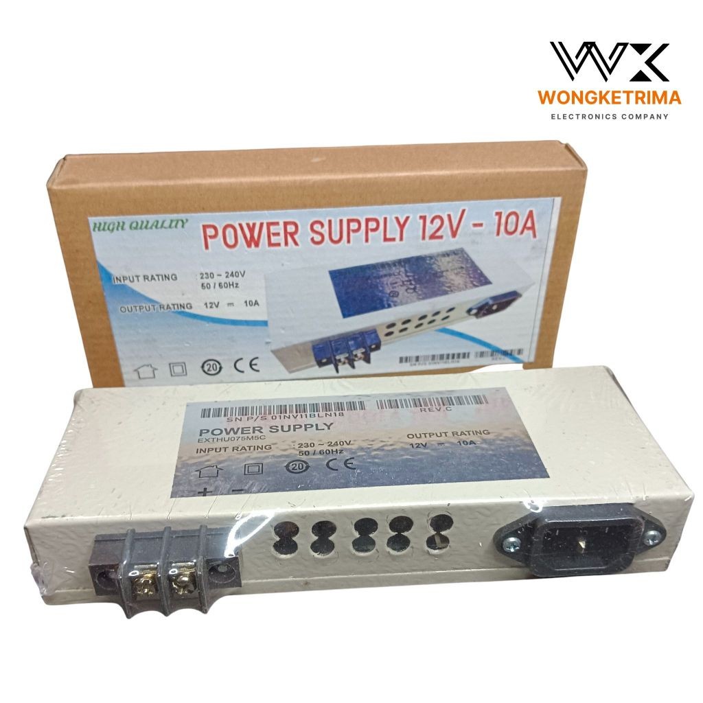 Jual POWER SUPPLY 12 VOLT 10 AMPER ADAPTOR 12V 10A REAL CAPACITY ...