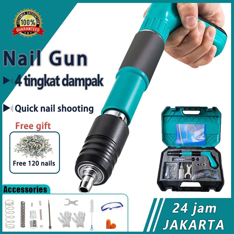 Jual GG76 JD Nail Gun 120 paku Fastening Gun Ramset Gun Mesin Stamp ...