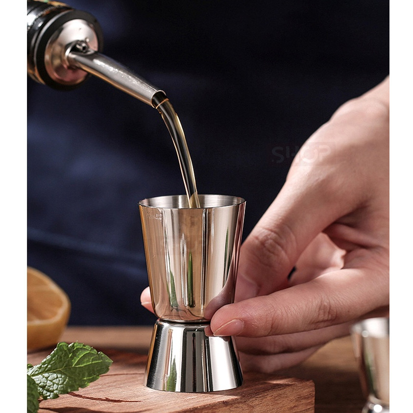 Jual CORNEL STORE Jigger Stainless Steel Sirup Gelas Takar Gula Syrup ...