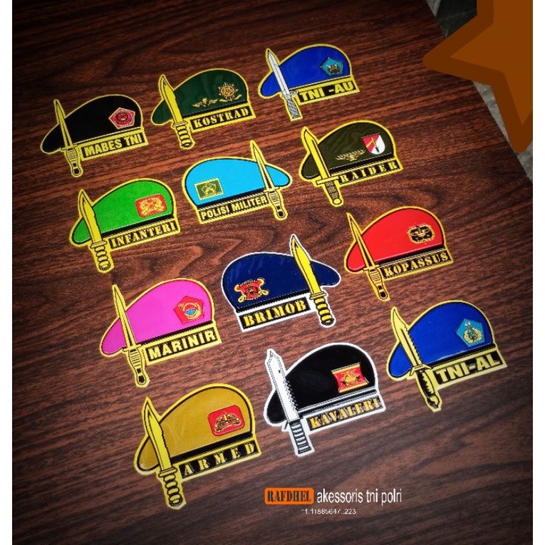 Jual STIKER BARET timbul (anggota tni polri) | Shopee Indonesia