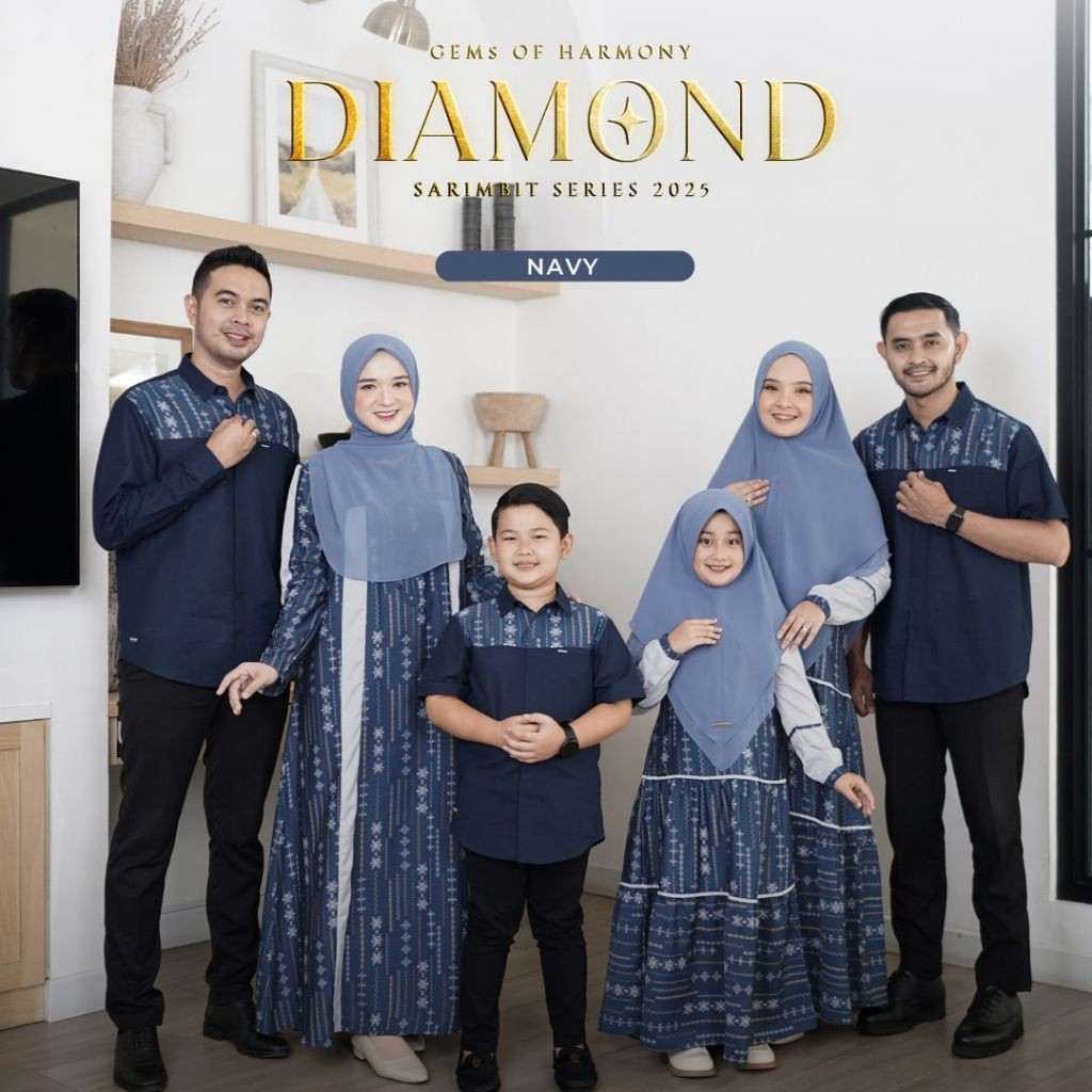 Jual SARIMBIT 2025 DIAMOND SERIES - NAVY - Family Set Keluarga / Baju ...