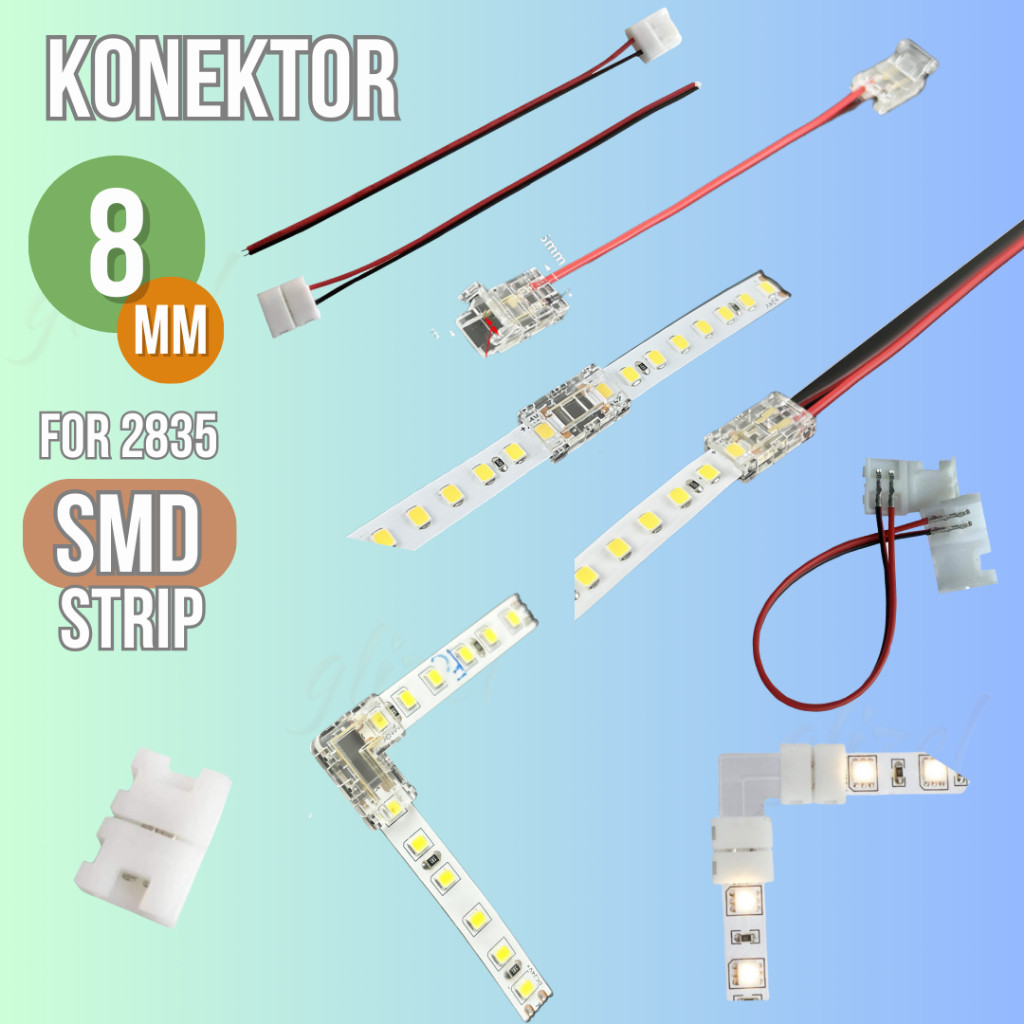Jual Konektor 2835 SMD 8 mm Soket Sambungan Lampu Led Strip | Shopee ...