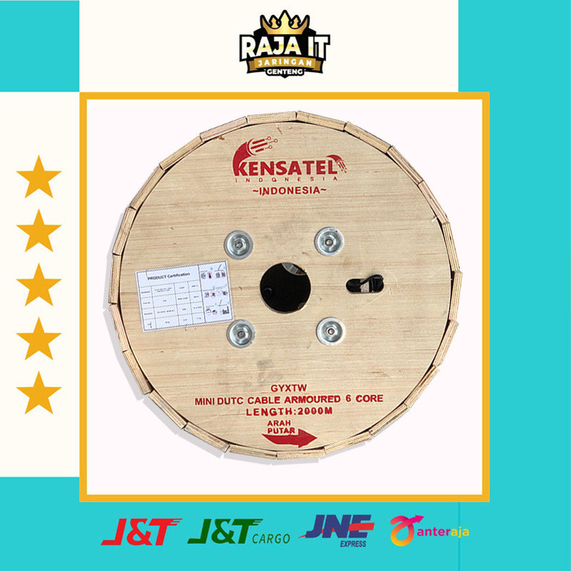Jual KENSATEL Kabel Fiber Optik 6 Dan 12 CORE DUCT Armored 2KM | Shopee ...
