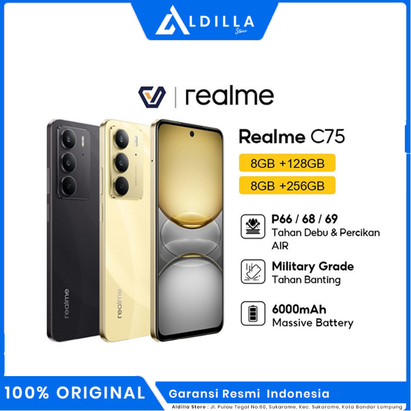 Jual Realme C75 8/128GB 8/256GB Chip: Helio G92 Tipe layar: IPS LCD ...