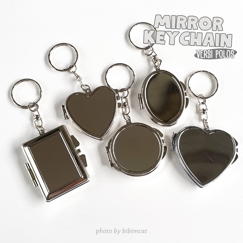 Jual Bibimcat - Mirror Keychain Gantungan Kunci Kaca Cermin Polos ...