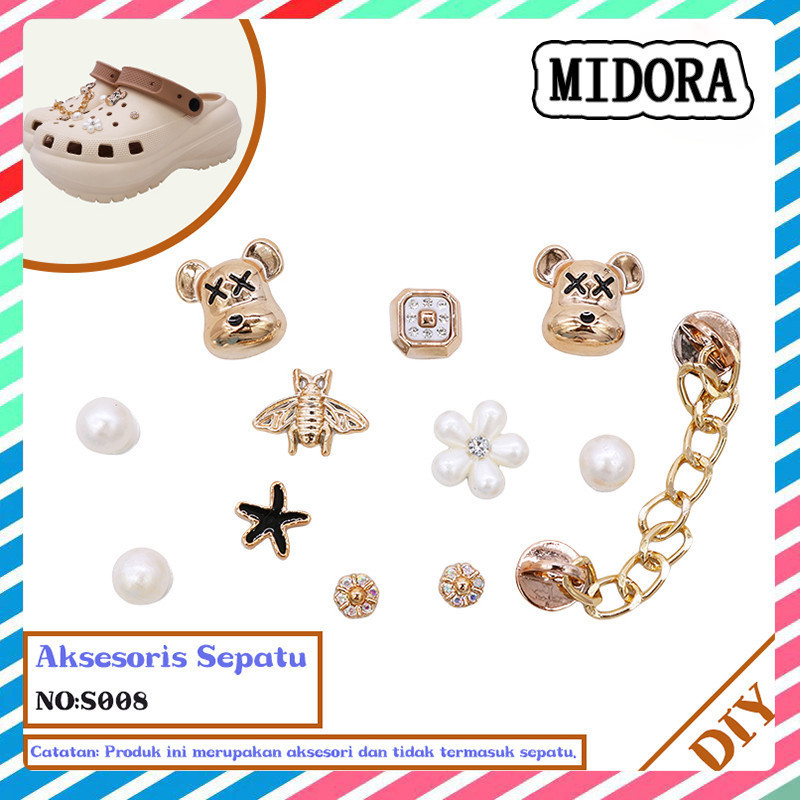 Jual MIDORA Aksesori stiker pesona sandal 3D kartun, cocok untuk dekorasi pesona sandal yang ...