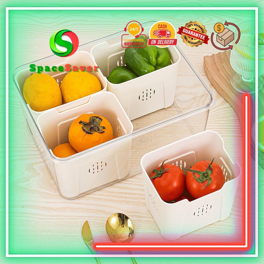 Jual SpaceSaver - Tempat Penyimpanan Sayur dan Buah Transparan dengan ...