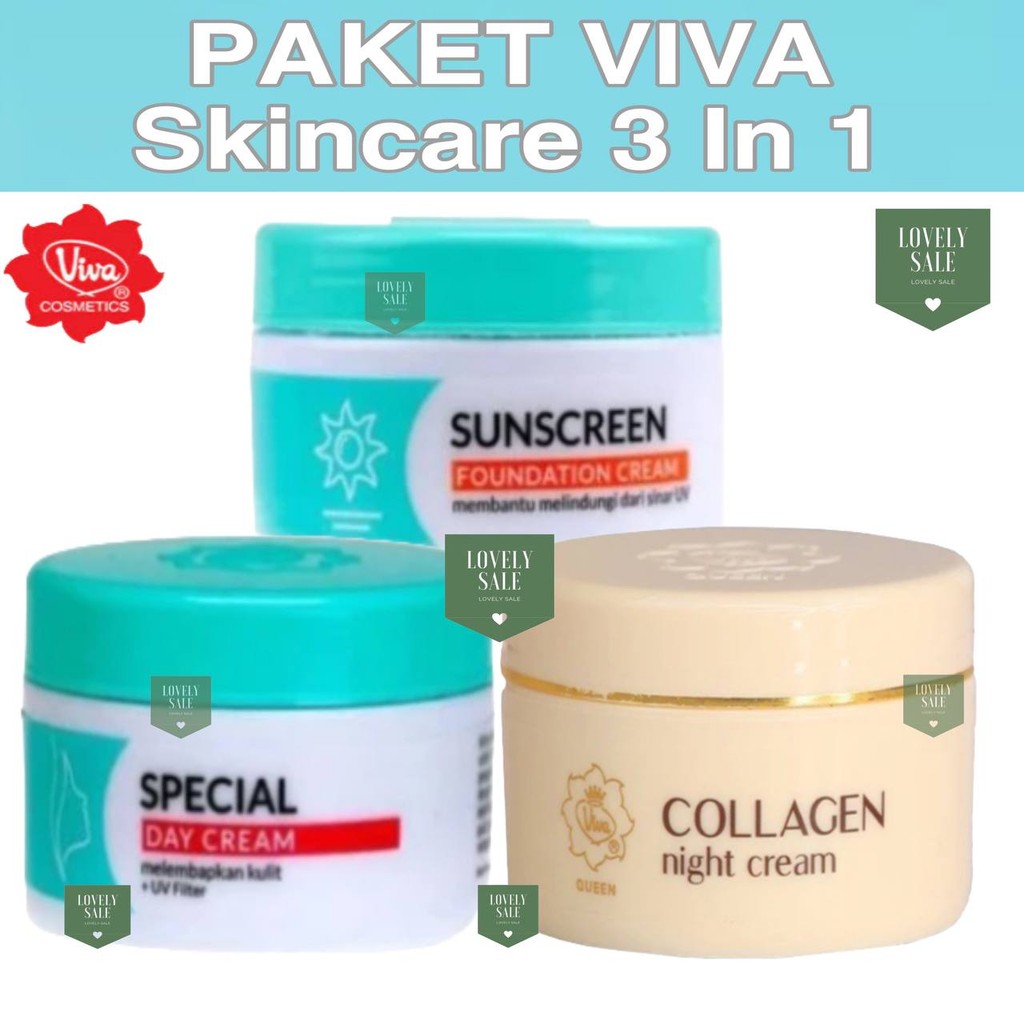 Jual PAKET VIVA DAILY SKINCARE 3 IN 1 KRIM SIANG MALAM DAN TABIR SURYA ...