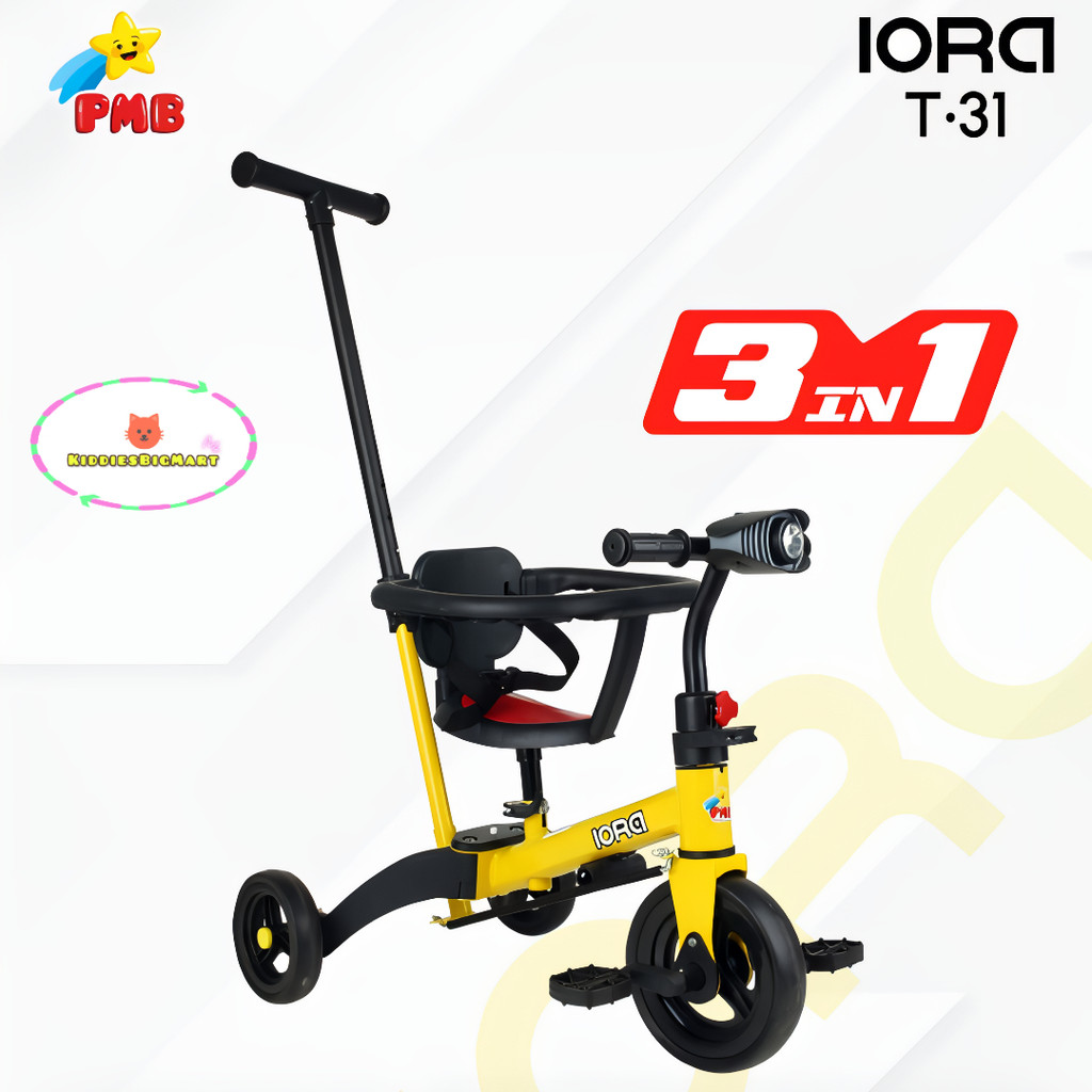 Jual Sepeda Anak Roda Tiga PMB IORA T 31 Dorongan Stir Balance Bike 6 ...