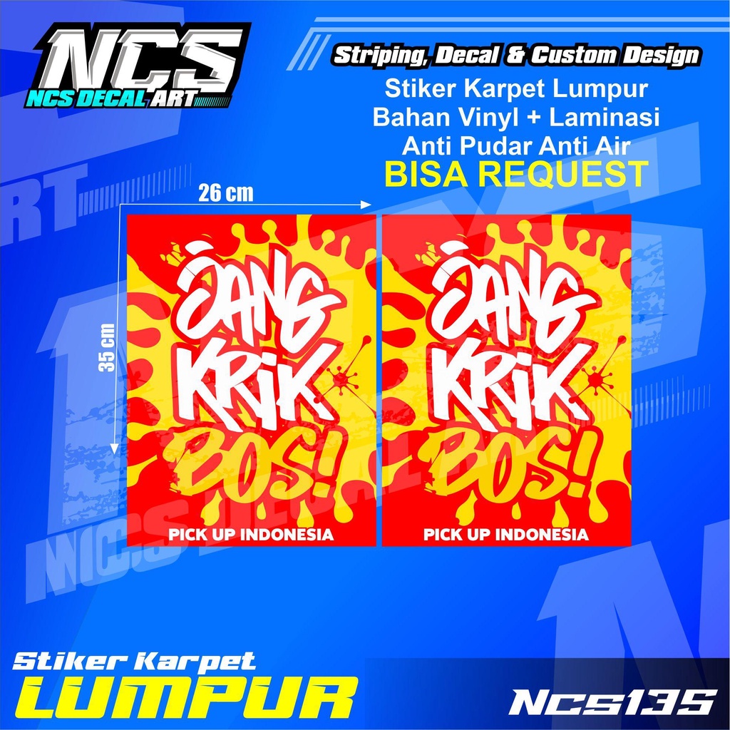 Jual Sticker Karpet Truck /Pick up Sticker Karpet Lumpur Keren Kata ...