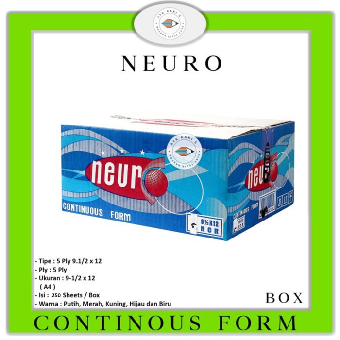 Jual NEURO - Continous Form K 5 Ply 91/2 x 12 - A4 - NCR - Box | Shopee ...