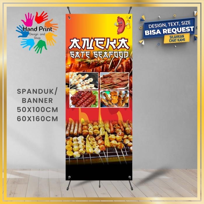 Jual SPANDUK / BANNER Sosis Dan Aneka Seafood Bakar Bisa Request Desain ...
