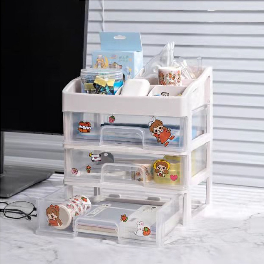 Jual KS Rak Laci Kosmetik Multifungsi Dengan Sticker | Shopee Indonesia