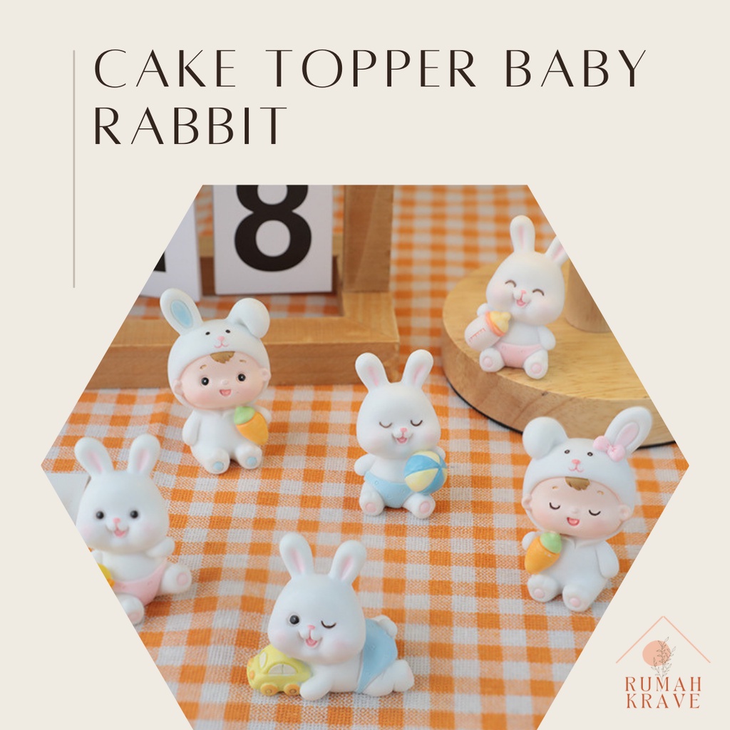 Jual RUMAH KRAVE - Cake Topper Baby Rabbit Bunny Kelinci Bayi Hiasan ...