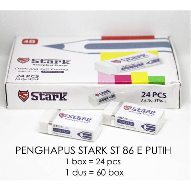 Jual Penghapus STARK ST86-E Putih (24pc) | Shopee Indonesia