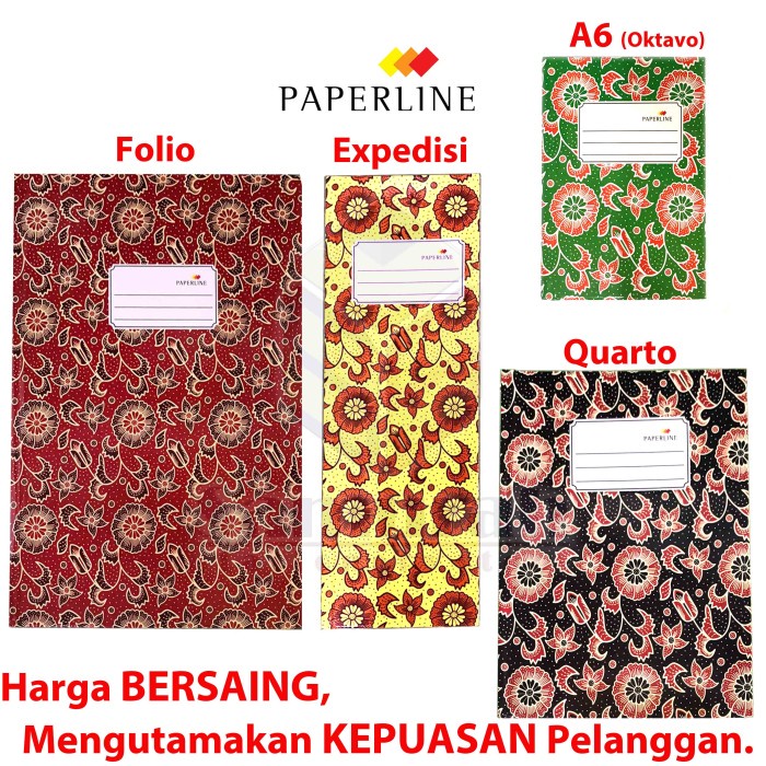 Jual Buku Hard Cover Paperline Folio isi 200 lembar / Buku F4 PPL ...