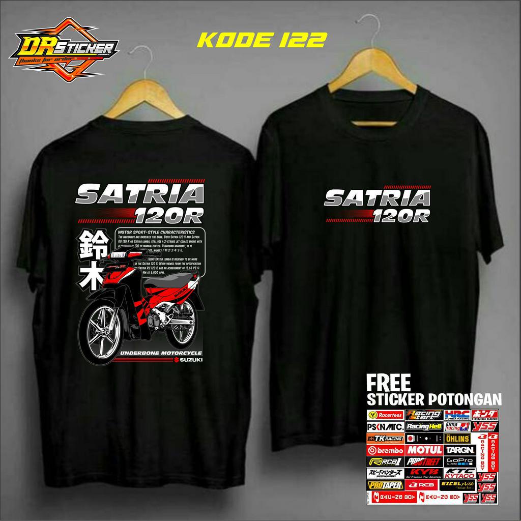 Jual KAOS HONDA SATRIA 120R // BAJU MOTOR SATRIA 120R DESAIN RACING ...