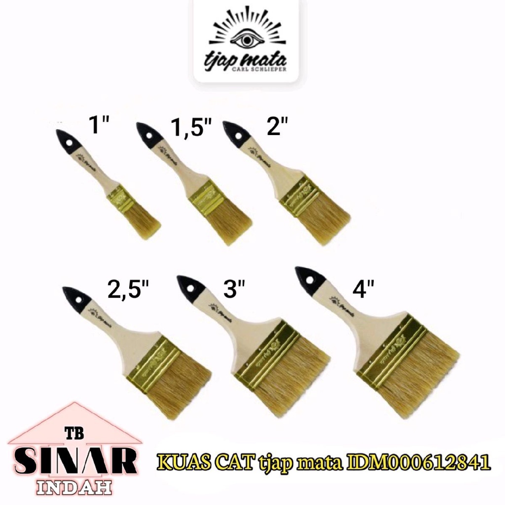 Jual Kuas Cat Tjap MT Varian Ukuran 1"/1,5"/2"/2,5"/3"/4" | Shopee Indonesia