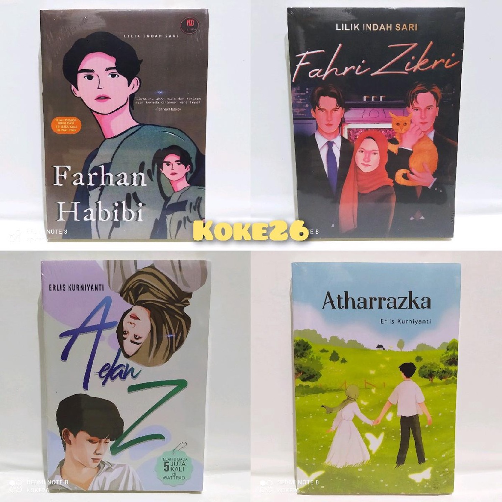 Jual PAKET 4 NOVEL ISLAMI FARHAN HABIBI + A DAN Z + ATHARRAZKA + FAHRI ZIKRI | Shopee Indonesia
