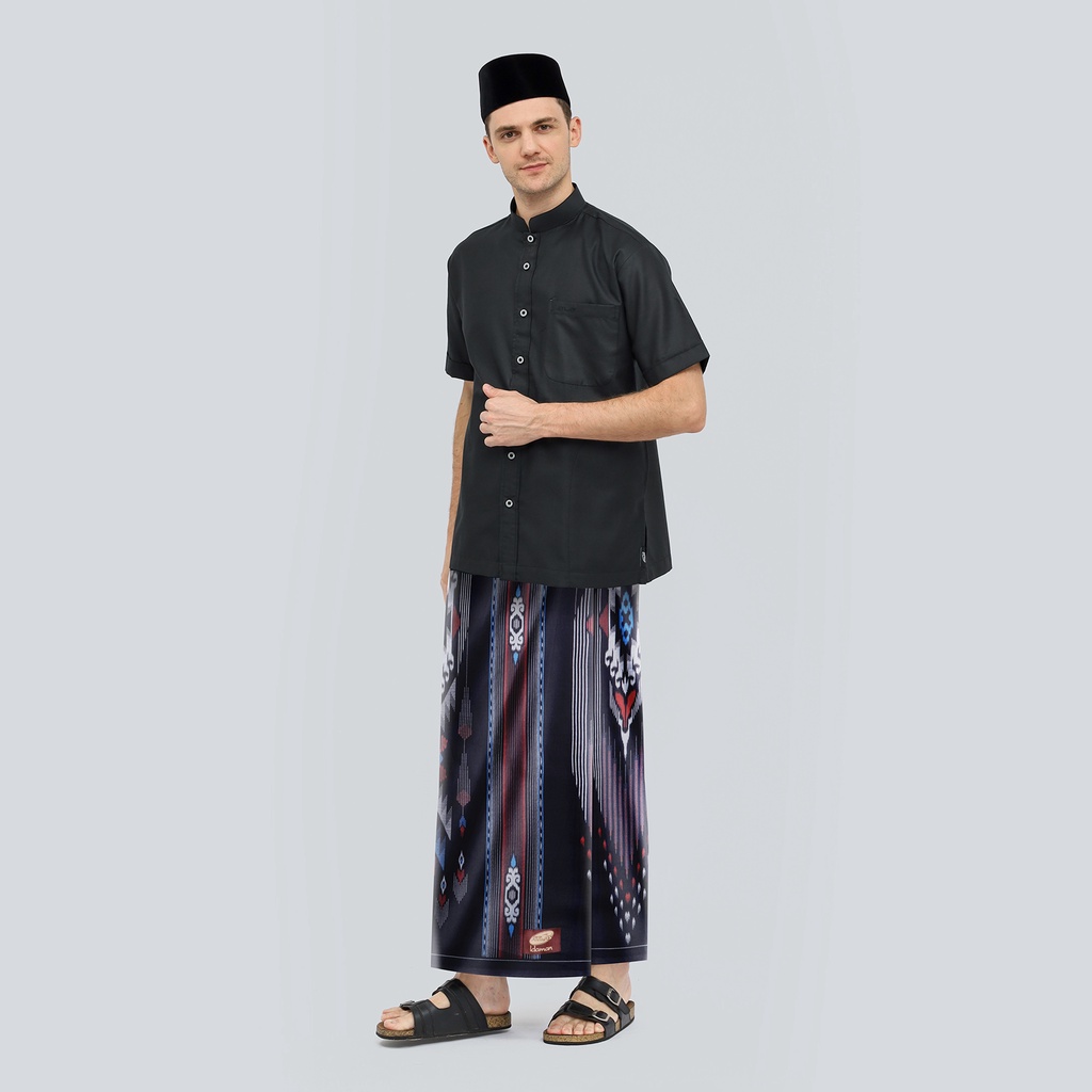 Jual Sarung ATLAS Idaman 555 Kembang Motif BHS GSA 01 Hitam Merah ...