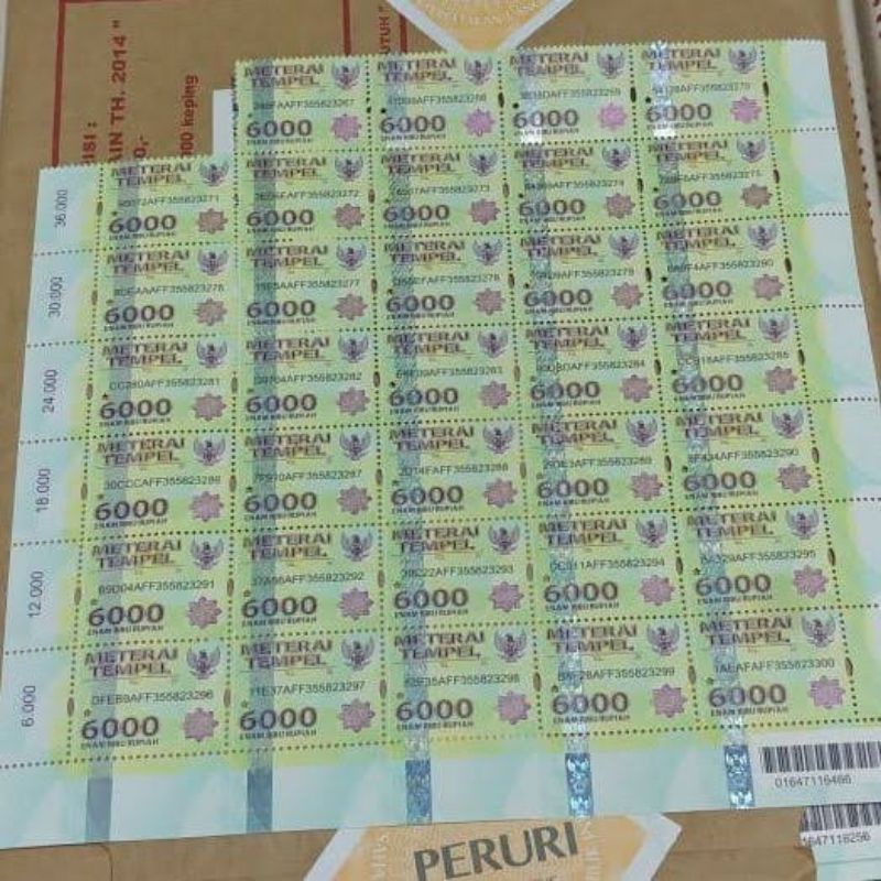 Jual M A T E R A I POS 6000 PRANGKO 6000 ASLI KANTOR POS | Shopee Indonesia