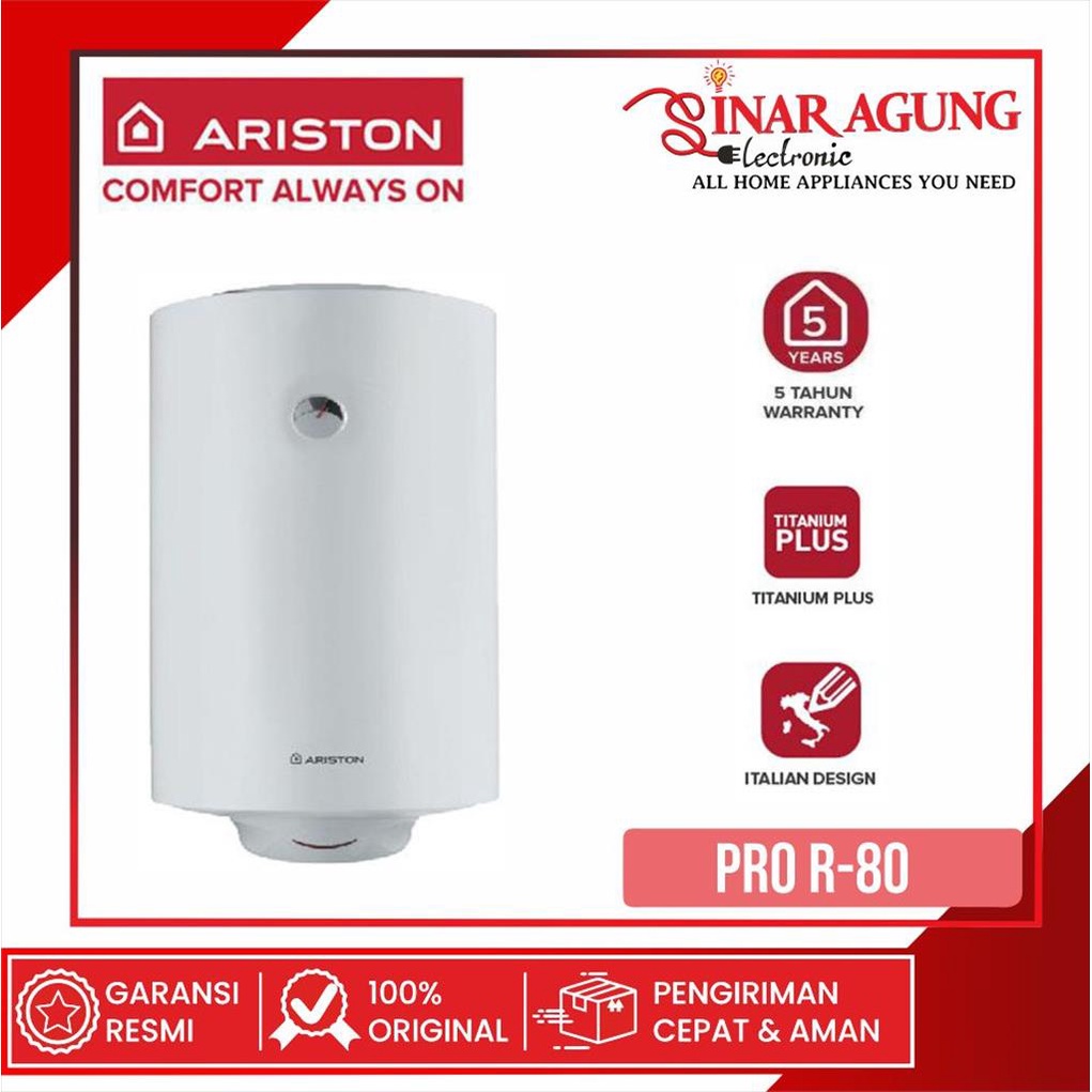 Jual [COD] WATER HEATER ARISTON PRO R80 / R-80 VERTIKAL (80 LITER ...