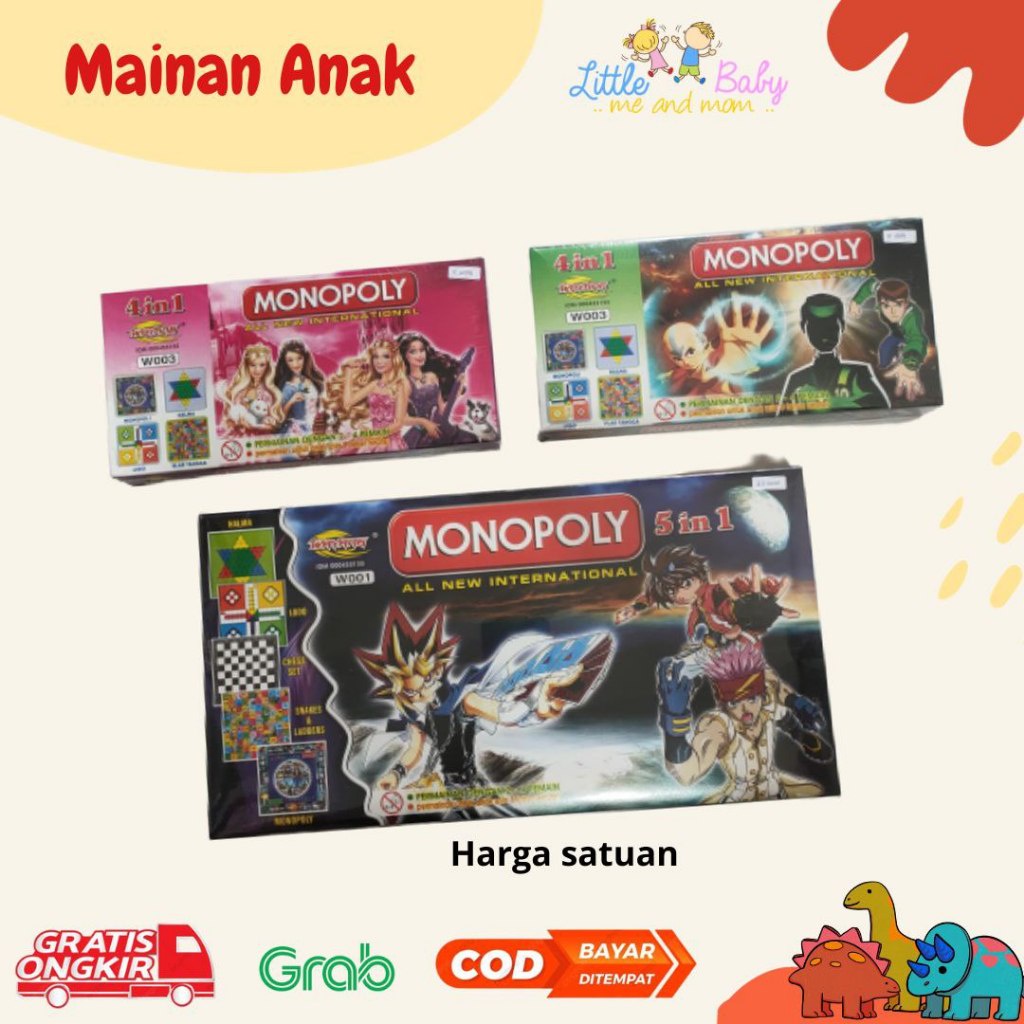 Jual Mainan Monopoly 5in1 Pretend Play Monopoly Monopoli 5in1 | Shopee ...