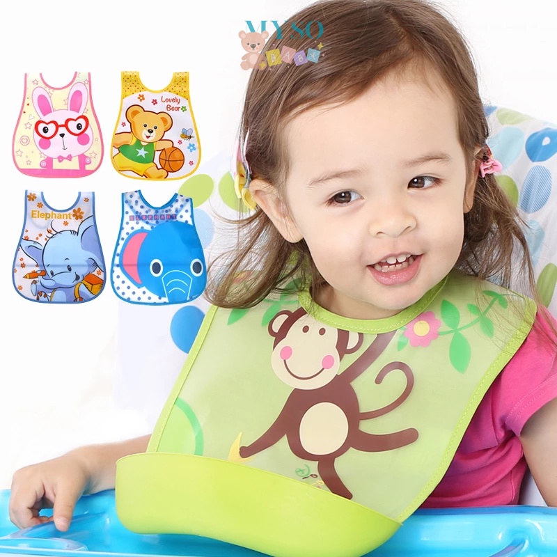 Jual Celemek makan bayi apron slabber MPASI bayi / bibs MPASI / apron ...