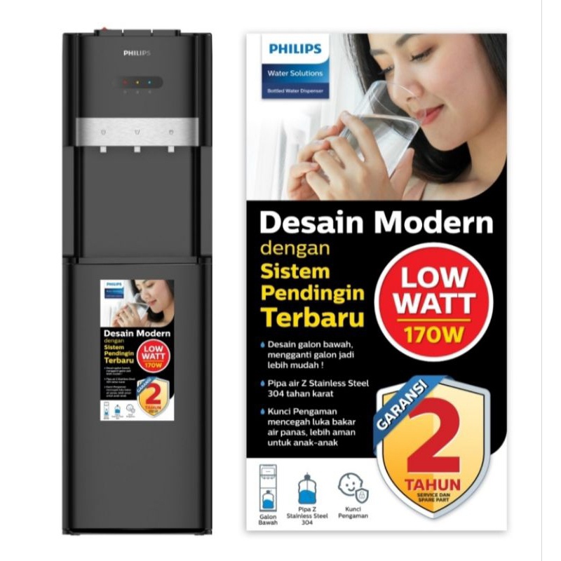 Jual Dispenser Philips Galon Bawah ADD4948 Lowwatt Garansi Resmi ...