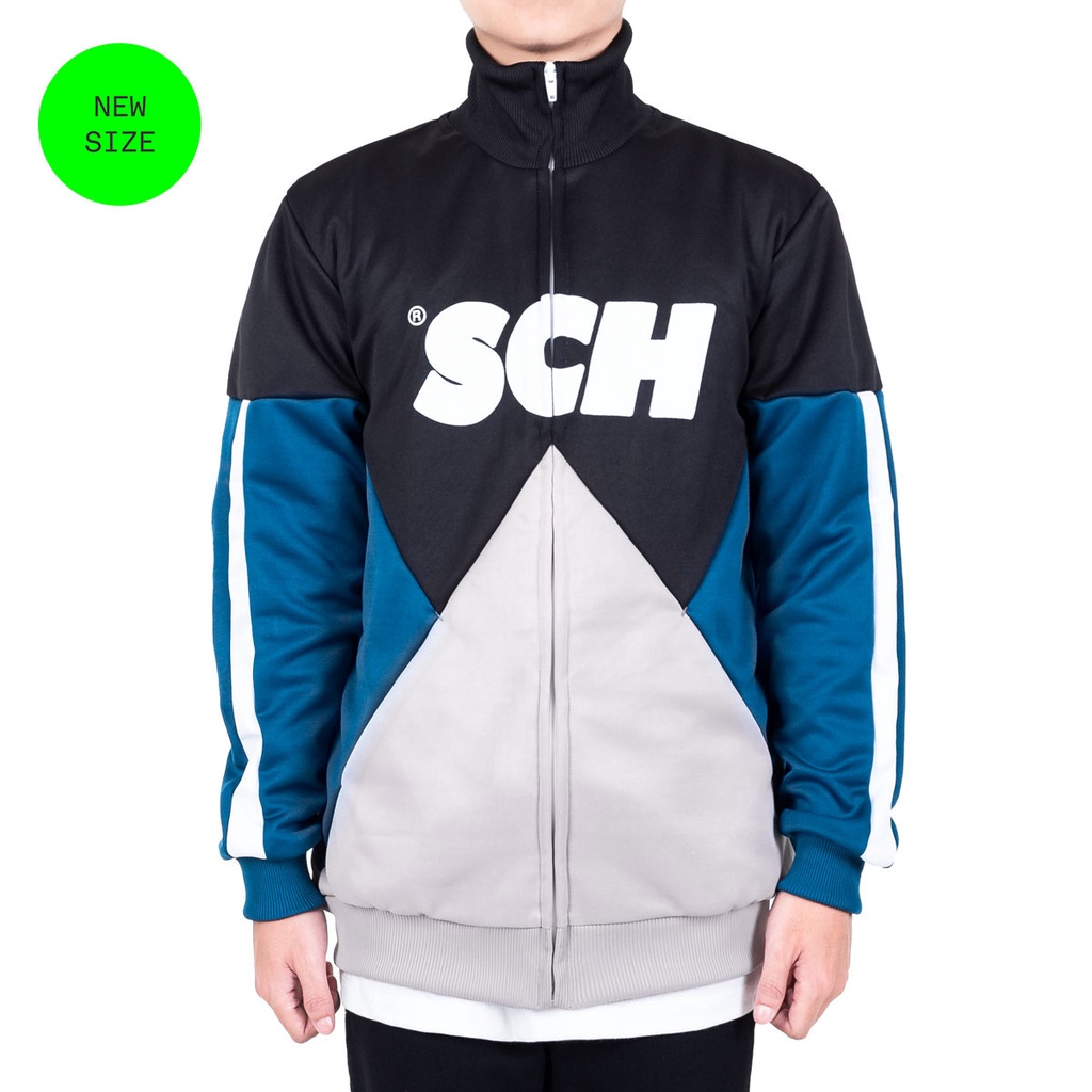 Jual Sch Jacket Std 316 Trj Blk Teal Blue Sft Gry Wht | Shopee Indonesia