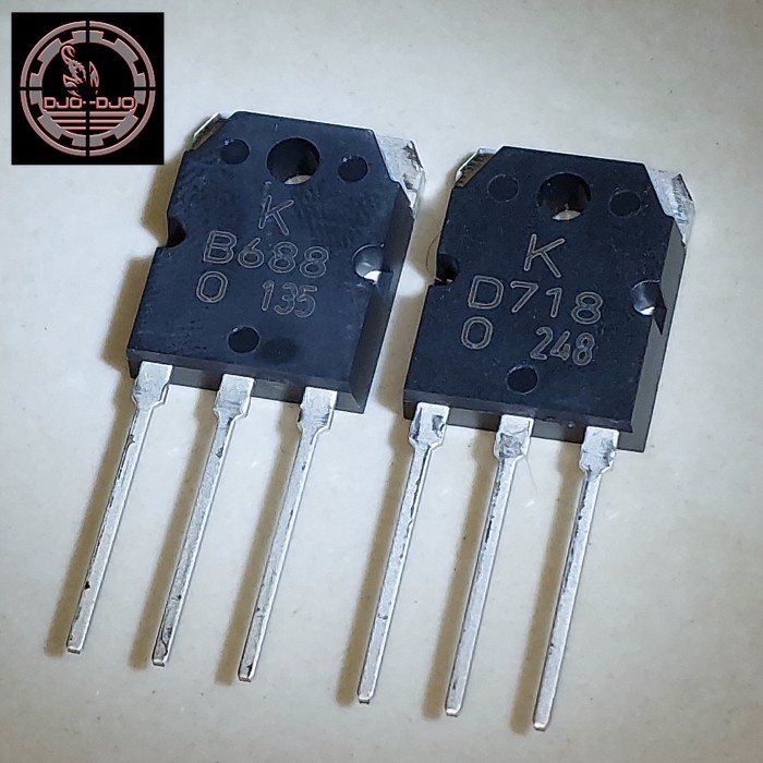 Jual B688 D718 Sepasang Transistor Final Amplifier 80W 2SB698 2SD718 ...