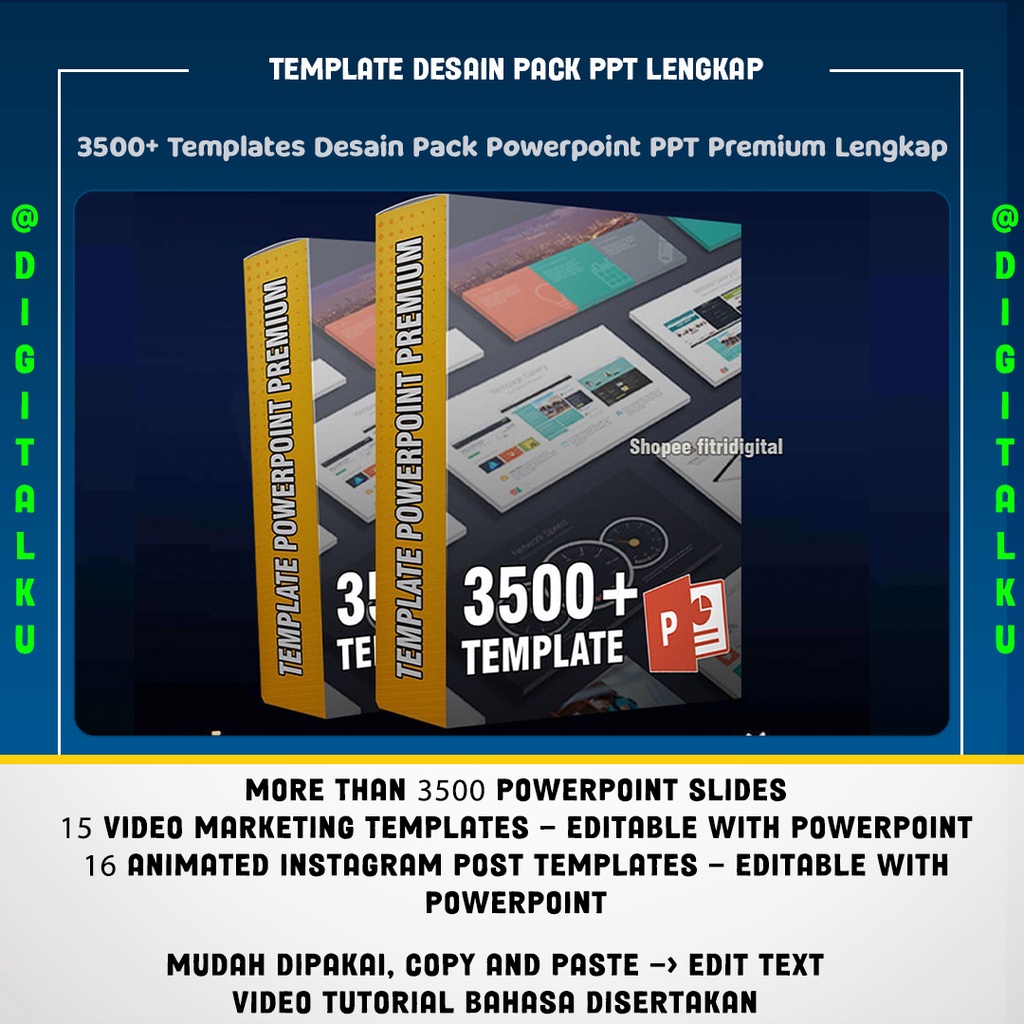 Jual 3500+ Templates Desain Pack Powerpoint PPT Premium Lengkap ...