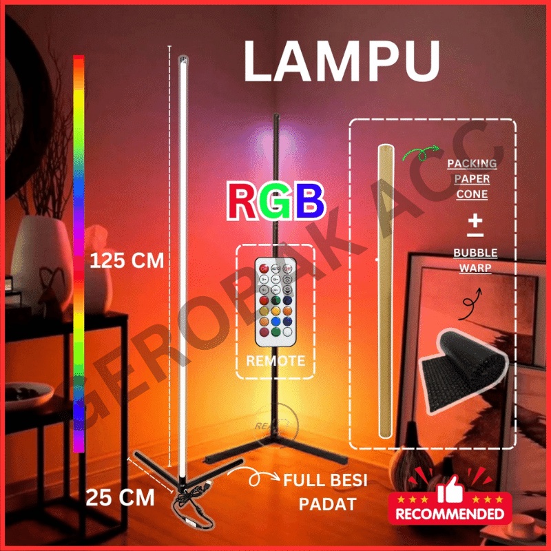 Jual LAMPU DEKORASI STANDING SUDUT RUANGAN DSC1 / STANDING LAMP RGB ...