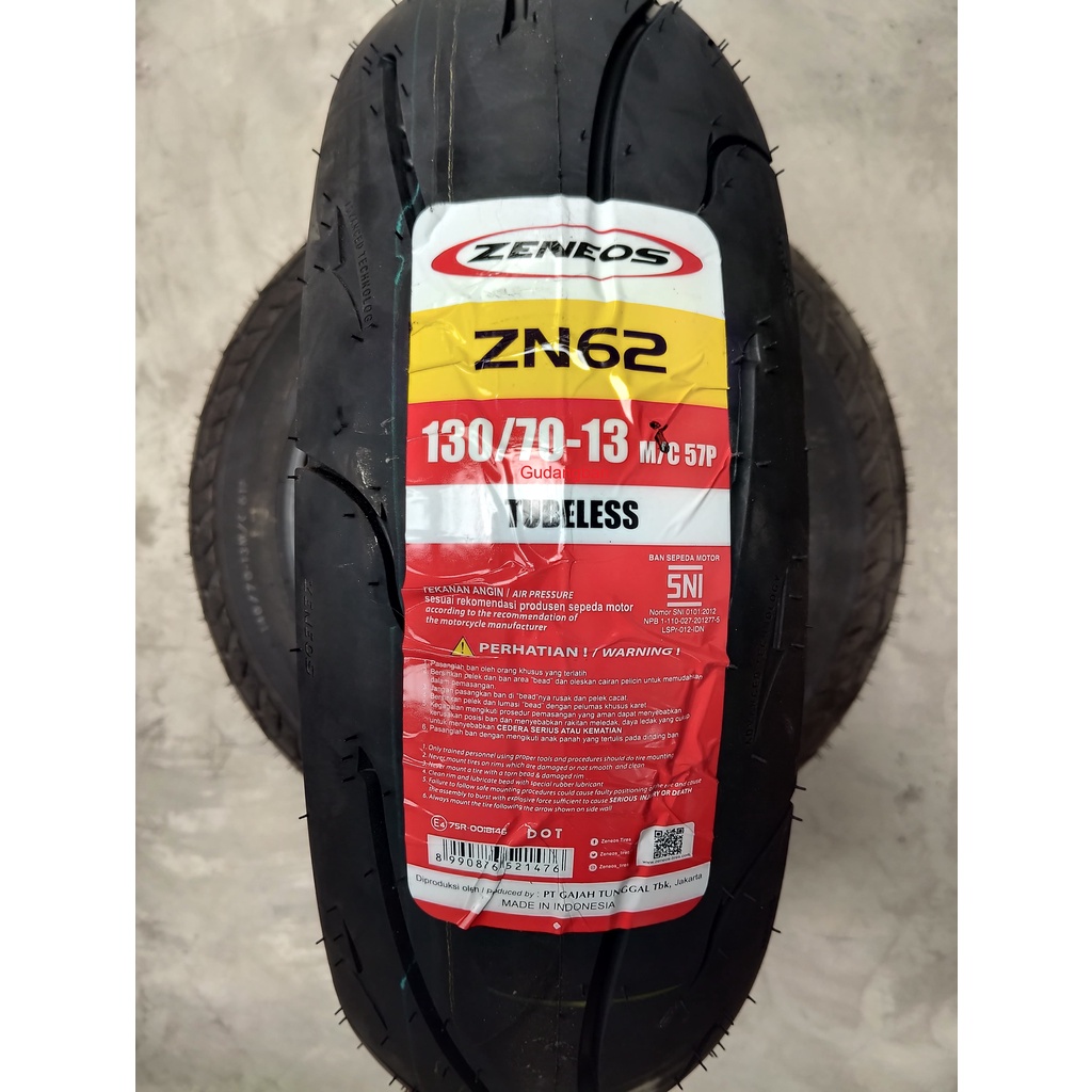 Jual ( RING 13 ) 130 / 70 - 13 ZN62 !! ZENEOS TUBELESS Ban Luar Motor ...