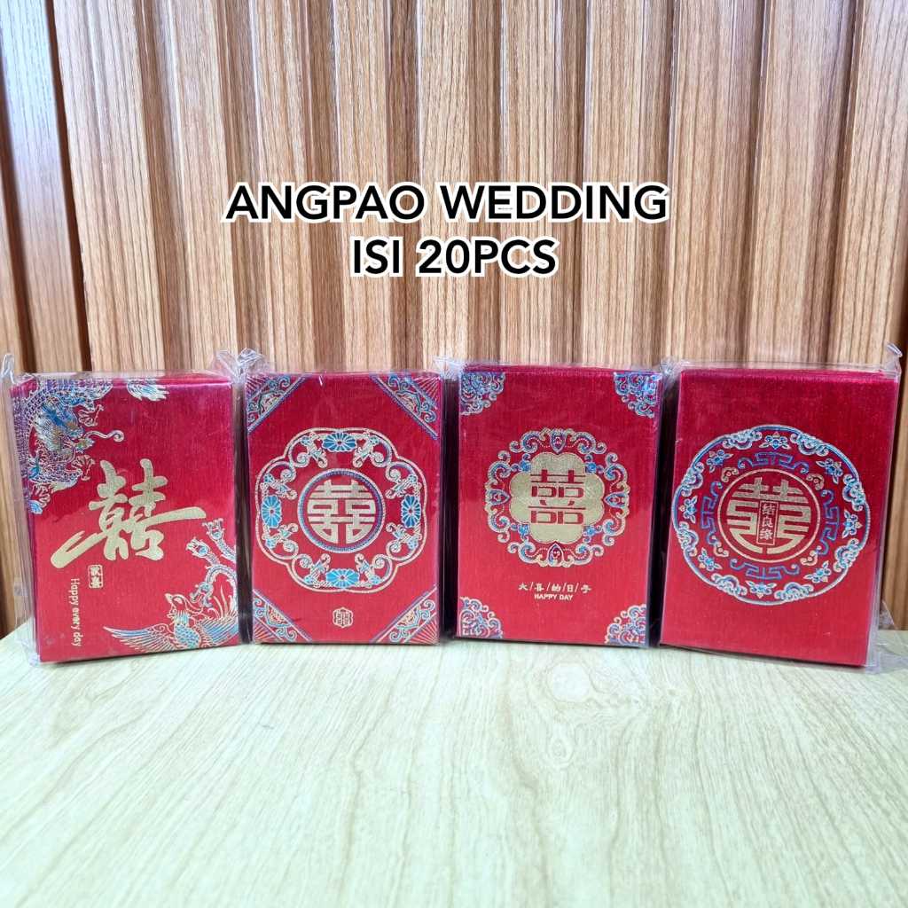 Jual Isi 20pcs - Angpao Shuang Xi - Angpao Wedding Chinese - Angpao ...