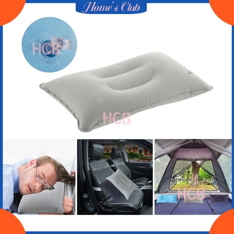 Jual HCB Bantal Angin Tiup / Flocked Air Pillow Portable / Bantal ...