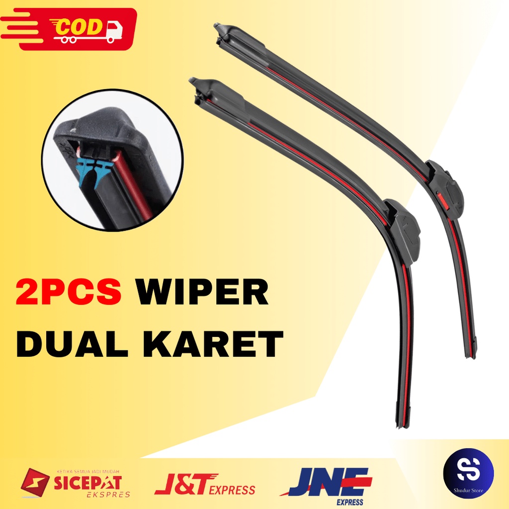 Jual Wiper Dual Blade - Wuling Almaz - Wiper Frameless Dual Karet Tanpa ...