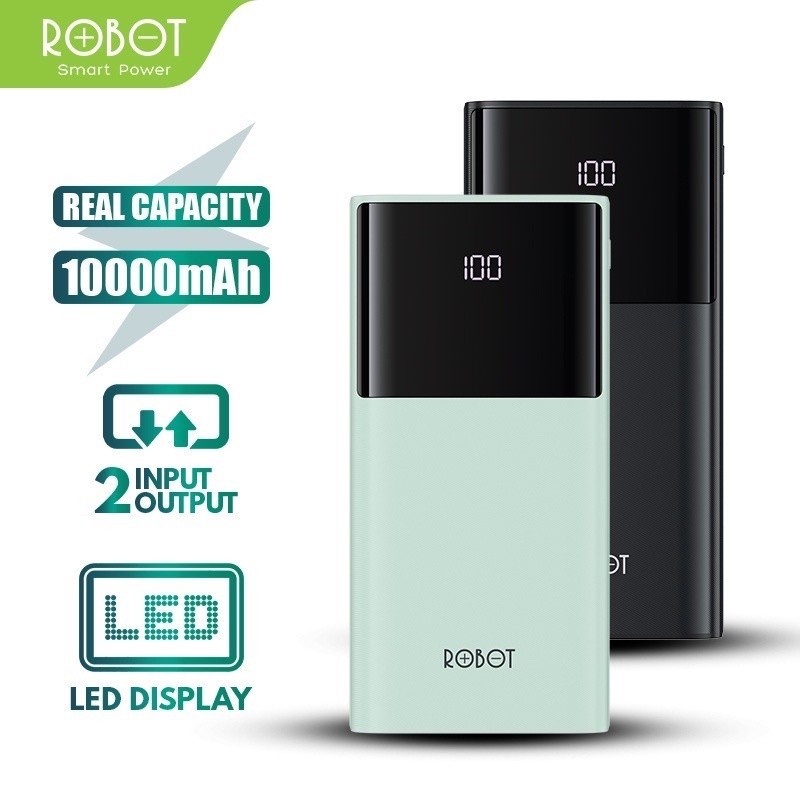 Jual ROBOT RT190s Powerbank 10000mAh With LED Dual Input and Output ...