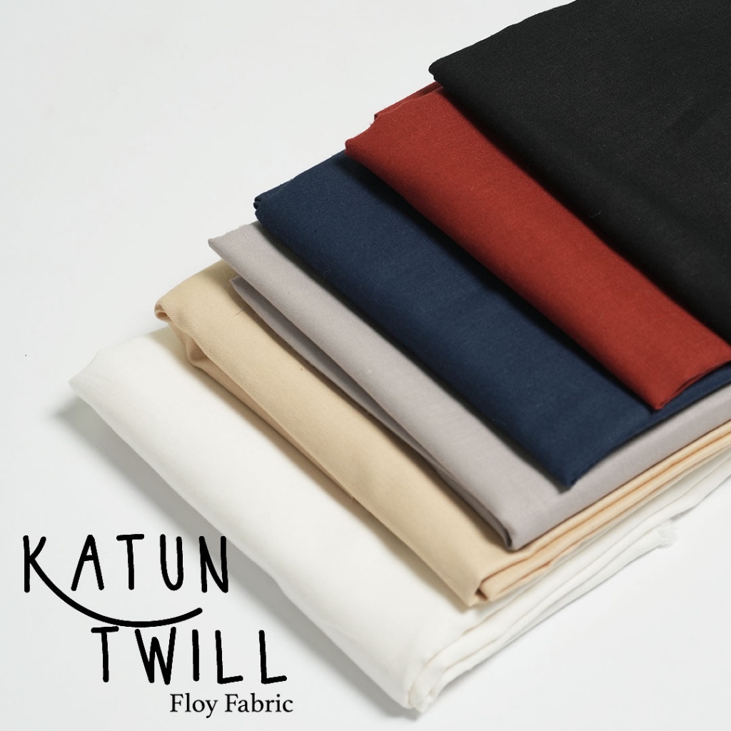 Jual Floy Fabric KATUN TWILL PER 1 METERAN kain eceran bahan kemeja ...