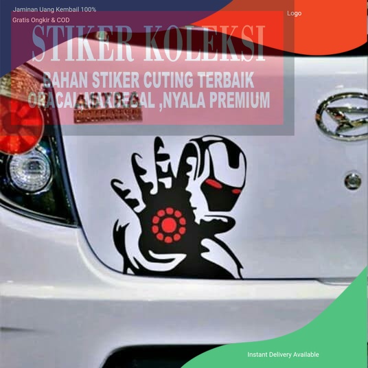 Jual stiker kaca mobil / body mobil keren cutting sticker mobil iron ...