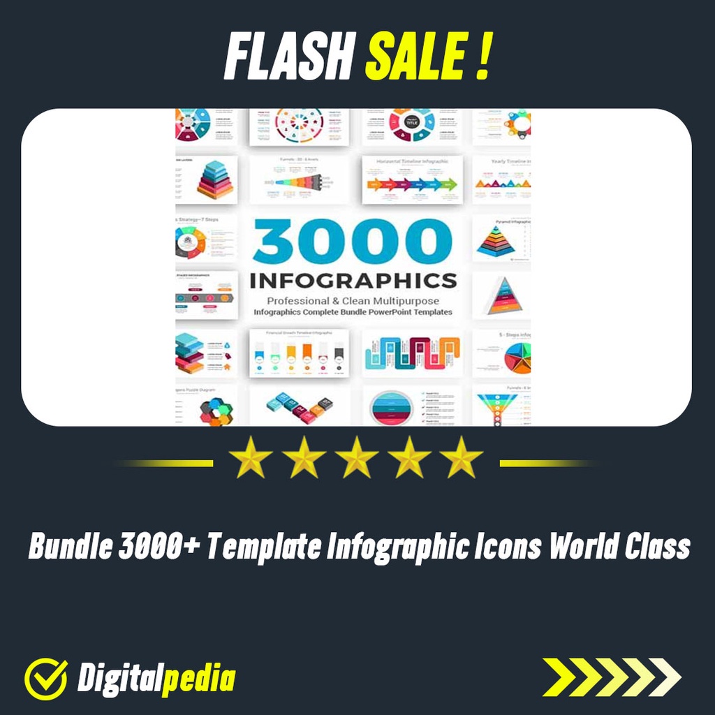 Jual Bundle 3000+ Template Infographic Icons Bundle World Class PPT ...