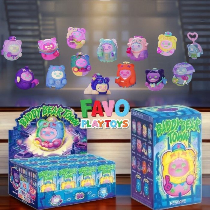 Jual Finding Unicorn x Shinwoo Baddy Bear Town Series Blind Box Figure ...