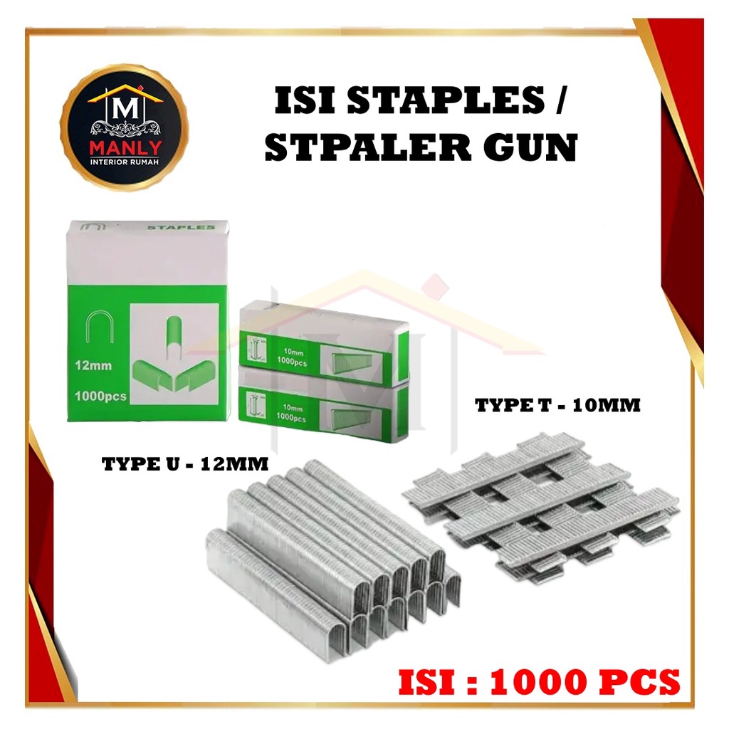 Jual Reffil Isi Ulang Staples Gun Tipe T Staples Tipe U Stacker Tembak ...