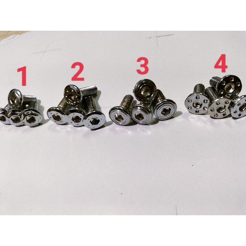 Jual Baut disc krom baut piringan cakram motor chrome universal baut disc cakram harga 4 pcs ...