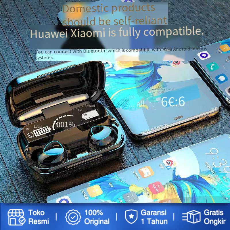 Jual [COD] Headphone Wireless Gaming M10 Headset Bluetooth Twsf9 Tampilan Digital Olahraga Mini ...