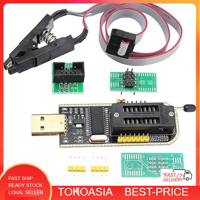 Jual CH 341 A series EEPROM flash bios USB programer (all in) | Shopee ...