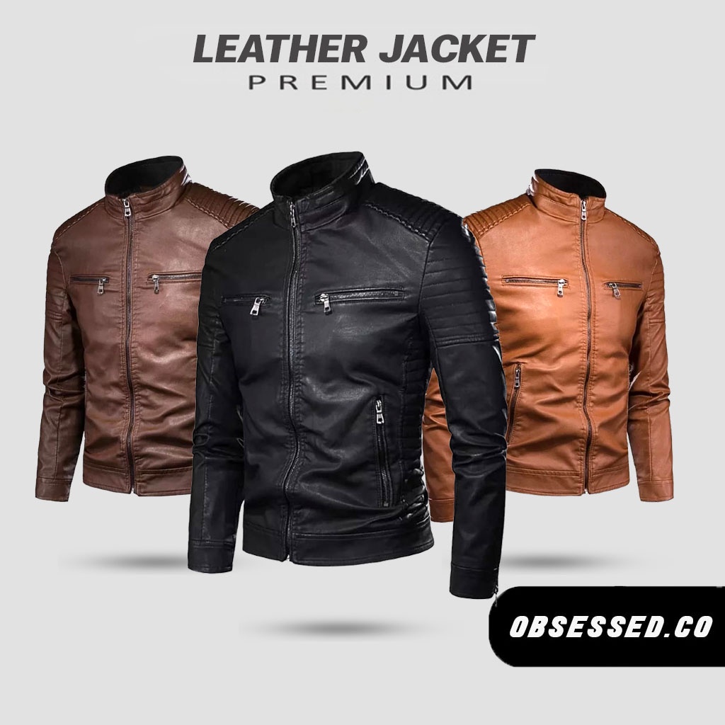Jual Jaket Motor Kulit Pria Anti Air dan Angin Model Cruz Racing ...