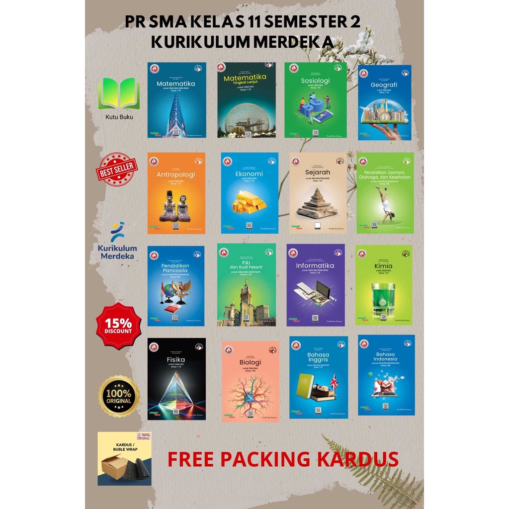 Jual Buku PR/LKS interaktif SMA Kelas 11 Semester 2 Kurikulum Merdeka Tahun 2024 Penerbit Intan ...