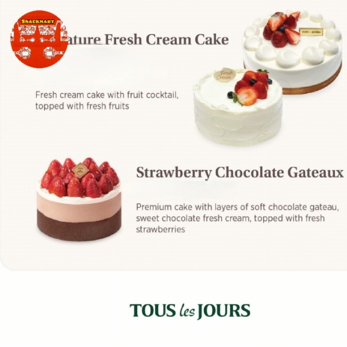 Jual Tous les jours Stawberry Chocolate Cake Medan / Birthday Cake ...
